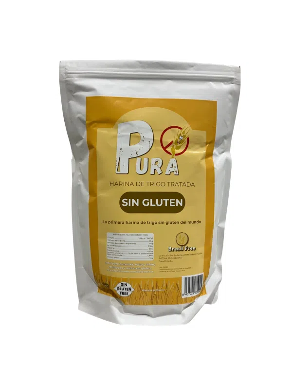 PURA harina de trigo tratada - sin gluten - 1kg - Foody